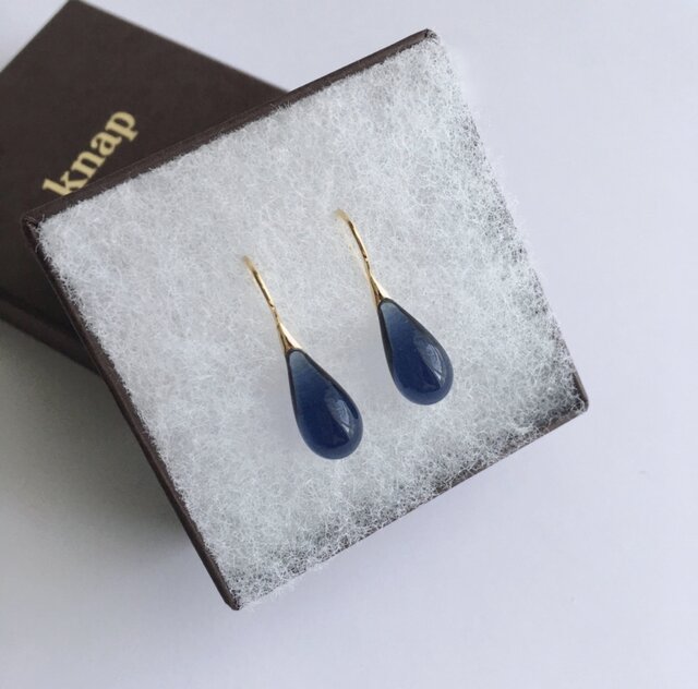【新色】Teardrop - navy blue (long type) | iichi 日々の暮らしを心地よくするハンドメイドやアンティークのマーケットプレイス