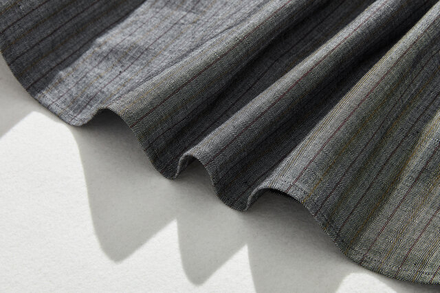 「着回し上手」お洒落なノースリーブワンピース ヘリンボーン織り生地 コットンリネン 24A02-2 | iichi 日々の暮らしを心地よくするハンドメイドやアンティークのマーケットプレイス