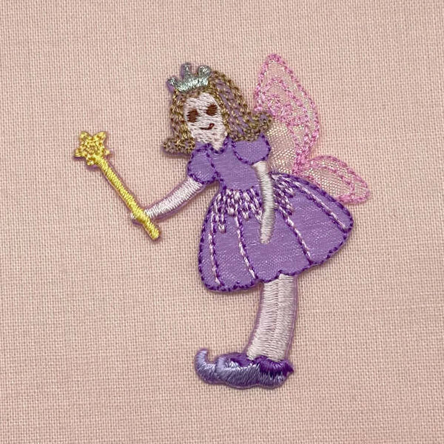 アップリケワッペン フェアリーパープルドレス kr-0014 妖精 バトン | iichi 日々の暮らしを心地よくするハンドメイドやアンティークのマーケットプレイス
