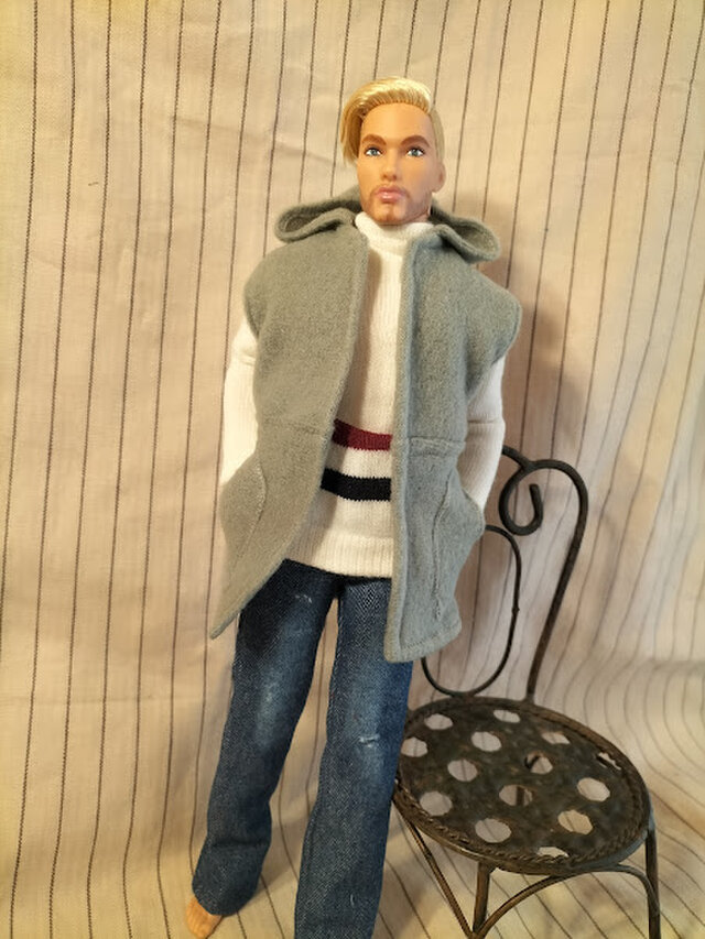 ケン LOOKS（背丈31cm）用 カジュアル3点セット（4） | iichi 日々の暮らしを心地よくするハンドメイドやアンティークのマーケットプレイス