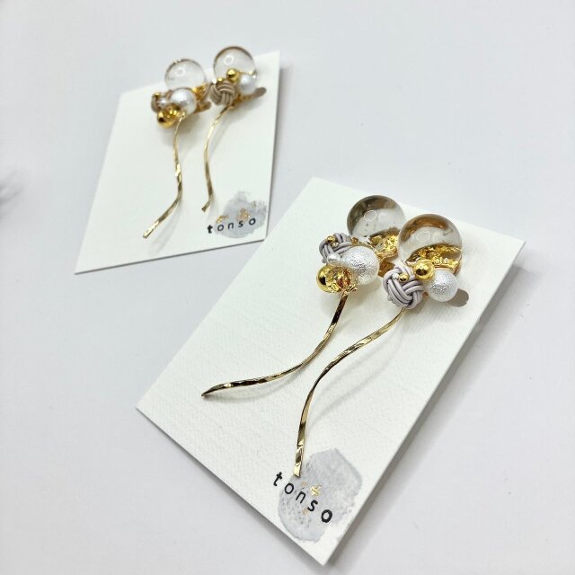 イヤリングorピアス★0047 | iichi 日々の暮らしを心地よくするハンドメイドやアンティークのマーケットプレイス