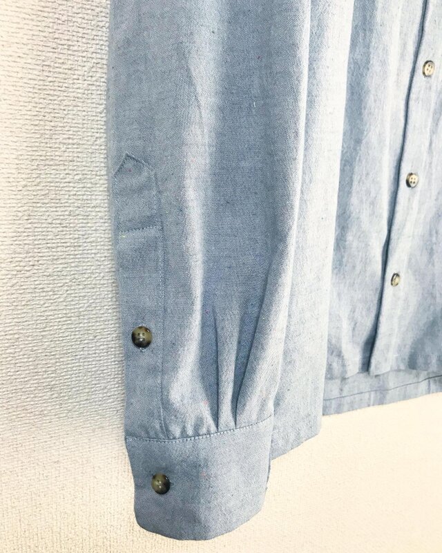 1月・2月限定受注生産 「men's ネップミックスダンガリー スクエアカットシャツ BGW 長袖」べっ甲ボタン/サイズ1 | iichi 日々の暮らしを心地よくするハンドメイドやアンティーク ...