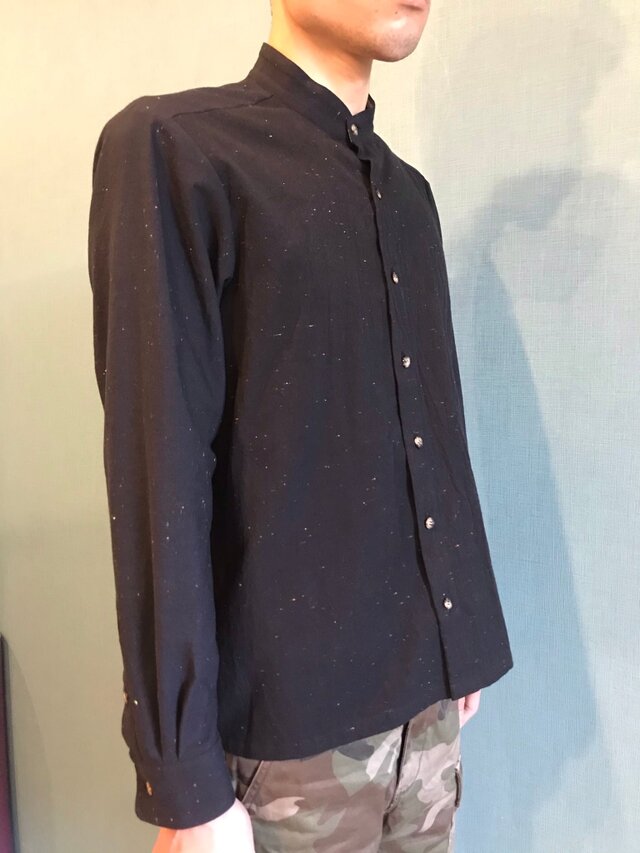 1月・2月限定受注生産 「men's ネップミックスダンガリー スクエアカットシャツ BGW 長袖」べっ甲ボタン/サイズ2 | iichi 日々の暮らしを心地よくするハンドメイドやアンティーク ...