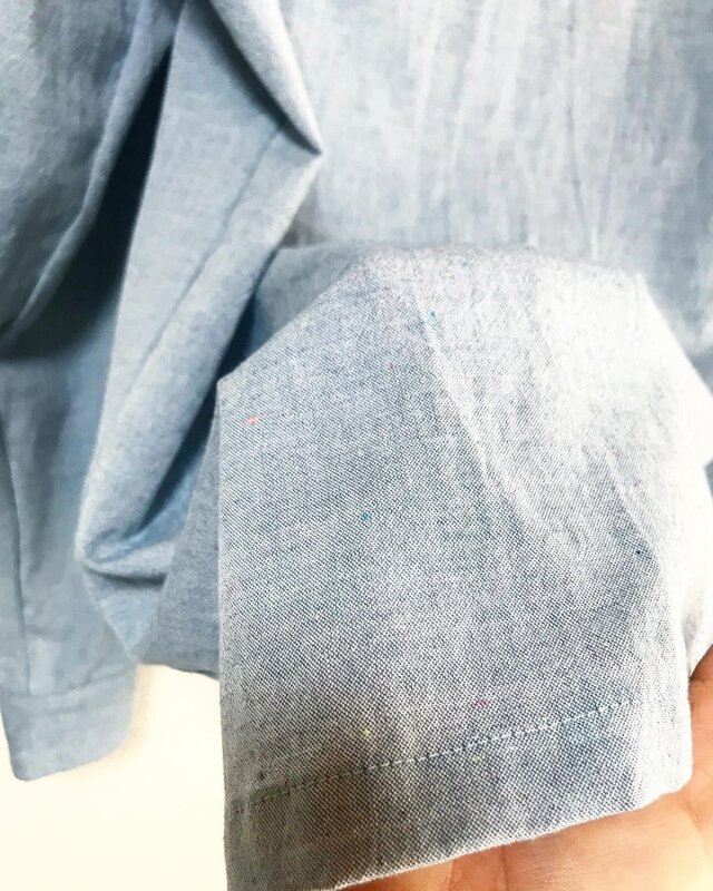 1月・2月限定受注生産 「men's ネップミックスダンガリー スクエアカットシャツ BGW 長袖」べっ甲ボタン/サイズ2 | iichi 日々の暮らしを心地よくするハンドメイドやアンティーク ...