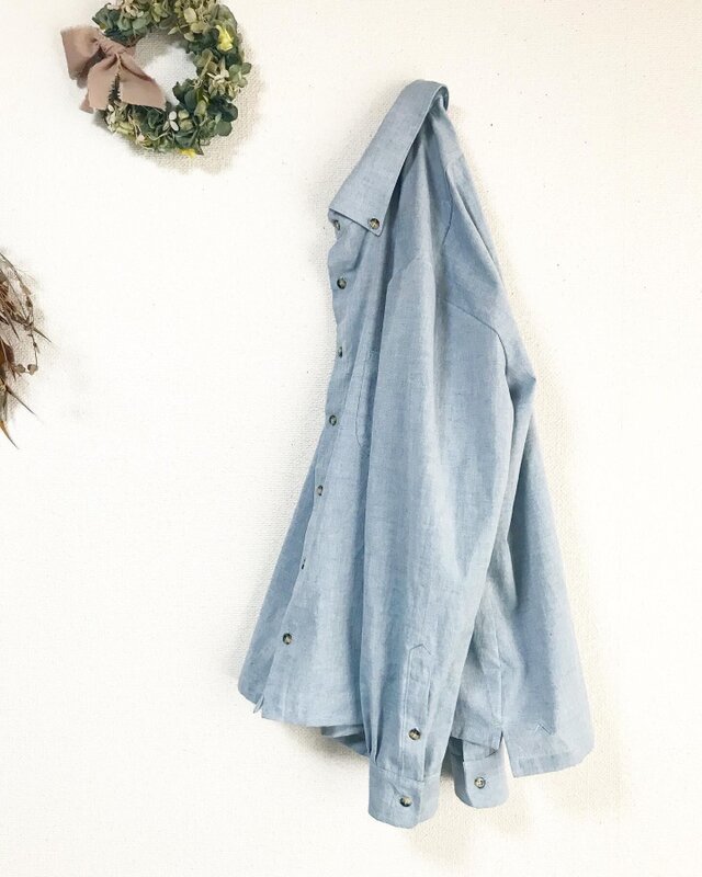 1月・2月限定受注生産 「men's ネップミックスダンガリー スクエアカットシャツ BGW 長袖」べっ甲ボタン/サイズ2 | iichi 日々の暮らしを心地よくするハンドメイドやアンティーク ...