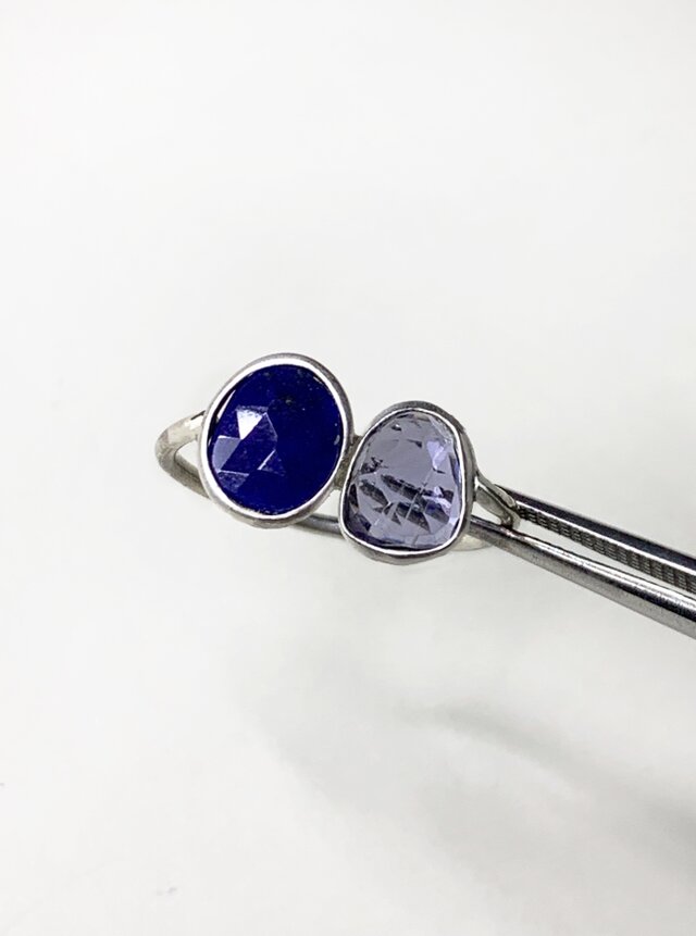 一点もの Blue Twins FF リング/受注制作 | iichi 日々の暮らしを心地よくするハンドメイドやアンティークのマーケットプレイス