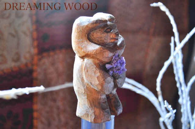 優しき野獣の木彫りオーナメント kind beast ornament | iichi 日々の暮らしを心地よくするハンドメイドやアンティークのマーケットプレイス