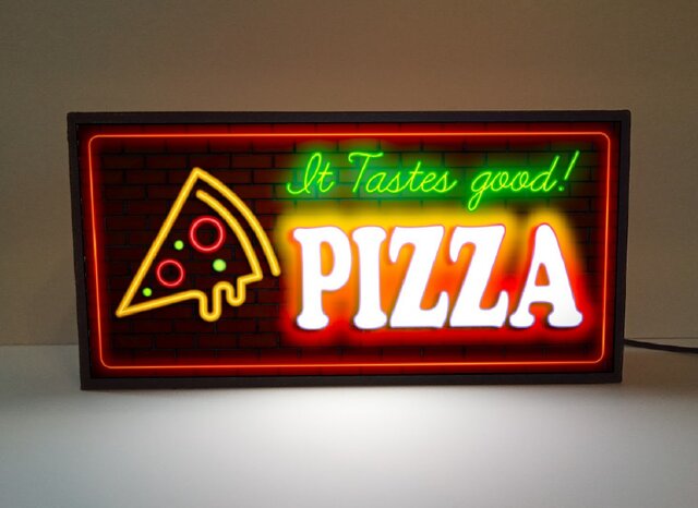 PIZZA ピザ イタリアン イタリア料理 パスタ パン 店舗 キッチンカー ミニチュア 照明 看板 置物 雑貨 ライトBOX | iichi 日々の暮らしを心地よくするハンドメイドや ...