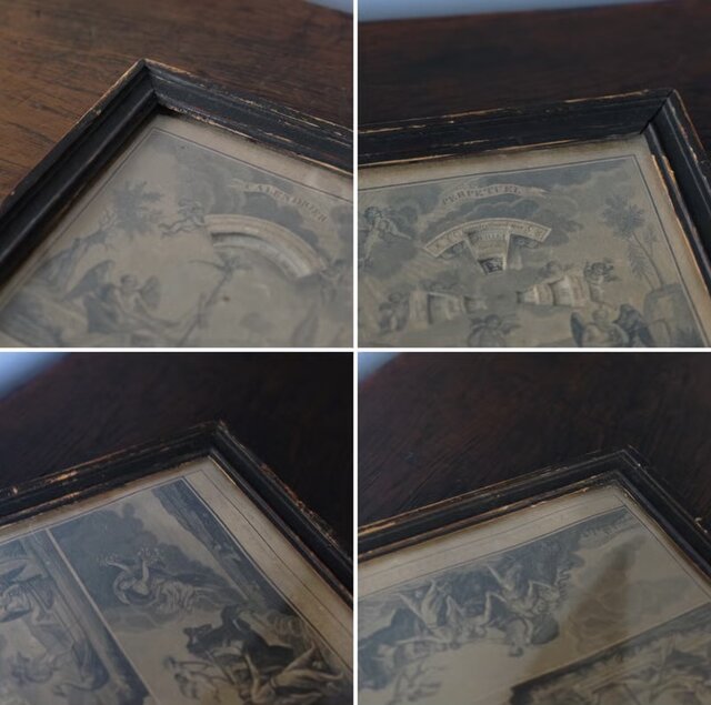 万年カレンダー 木製額 ガラス付き 版画 1792-1804年 フランス アンティーク 050785 | iichi 日々の暮らしを心地よくするハンドメイドやアンティークのマーケットプレイス