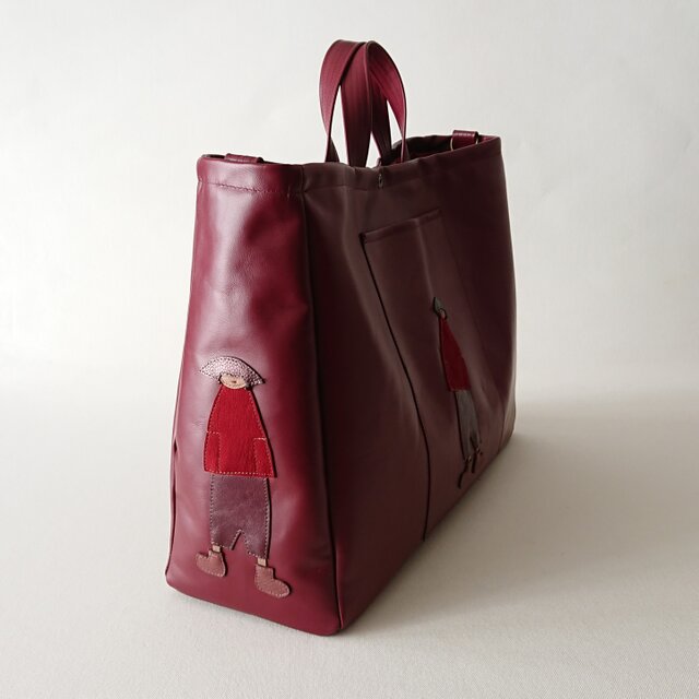 annco leather 2WAY tote L [wine] | iichi 日々の暮らしを心地よくするハンドメイドやアンティークのマーケットプレイス