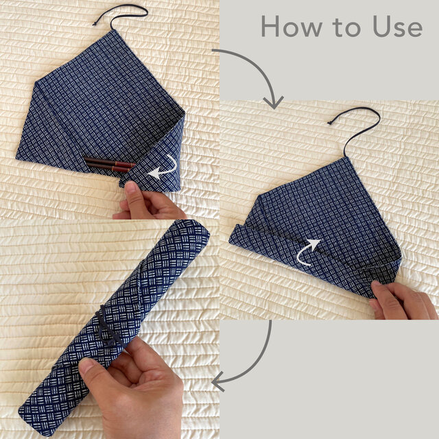 【1点もの】着物地ので作る箸袋・カトラリーホルダー -ウール着物地 薄緑に細い線（ヴィンテージ） P-37 | iichi 日々の暮らしを心地よくするハンドメイドやアンティークのマーケットプレイス