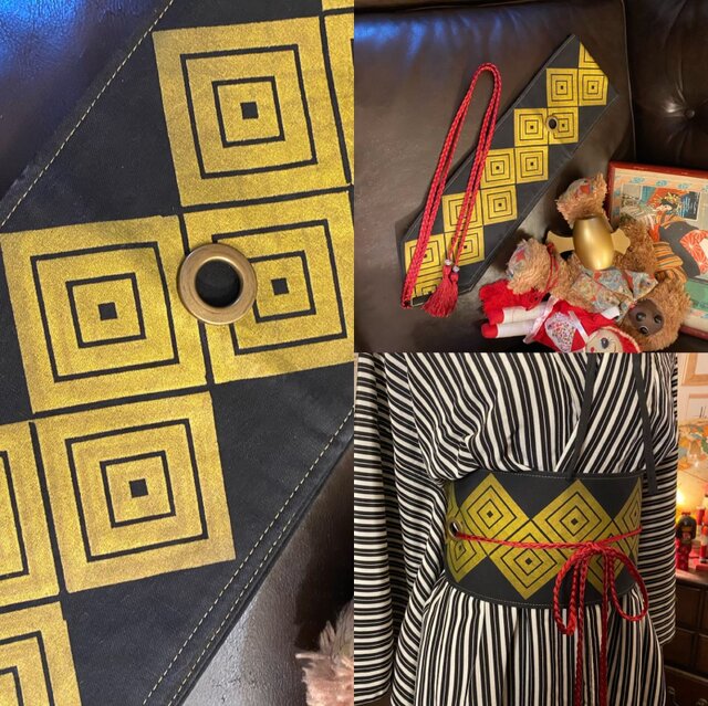 和洋折衷 古着 洗える 化繊 着物 和 ハンドメイド リメイク ワンピース ドレス 帯サッシュベルト KW-201 | iichi 日々の暮らしを心地よくするハンドメイドやアンティークの ...