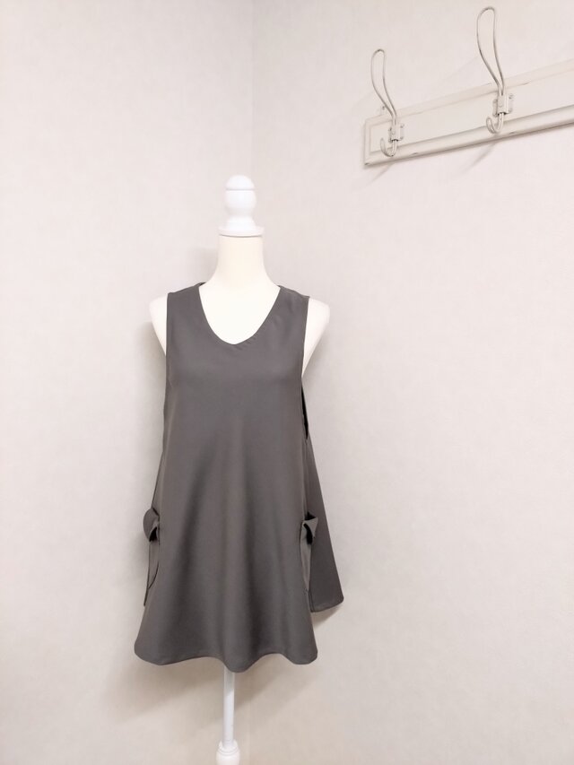 春を感じて、優しいフレアーチュニック。VF−214 | iichi 日々の暮らしを心地よくするハンドメイドやアンティークのマーケットプレイス