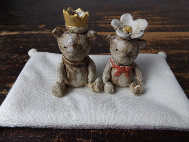 Teddyおひなさま（花かんむり） | iichi 日々の暮らしを心地よくするハンドメイドやアンティークのマーケットプレイス