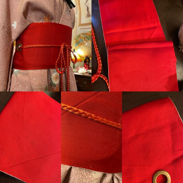 和洋折衷 古着 洗える 化繊 着物 和 ハンドメイド リメイク ワンピース ドレス 帯サッシュベルト KW-219 | iichi 日々の暮らしを心地よくするハンドメイドやアンティークの ...