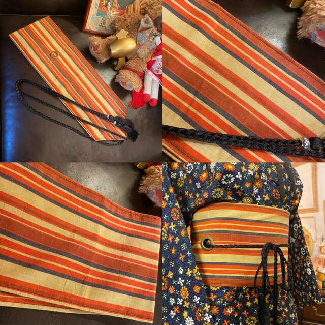 和洋折衷 古着 単衣 着物 和 ハンドメイド リメイク ワンピース ドレス 帯サッシュベルト 可愛い小紋 KW-244 | iichi 日々の暮らしを心地よくするハンドメイドやアンティークの ...