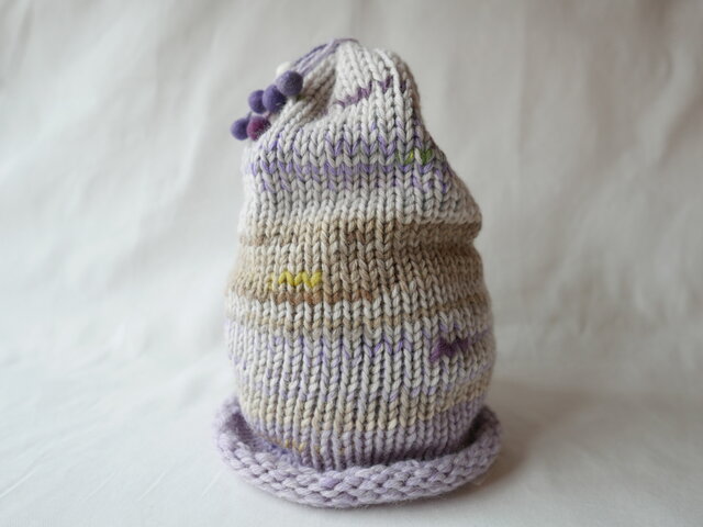 knit cap 「Campanula medium」 | iichi 日々の暮らしを心地よくするハンドメイドやアンティークのマーケットプレイス