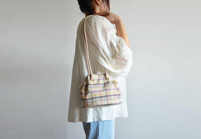 【新作 プレミアム】 イタリア製 ルイジコロンボ サマーウールチェック 2wayマリンバッグ キャンディーカラー | iichi 日々の暮らしを心地よくするハンドメイドやアンティークの ...