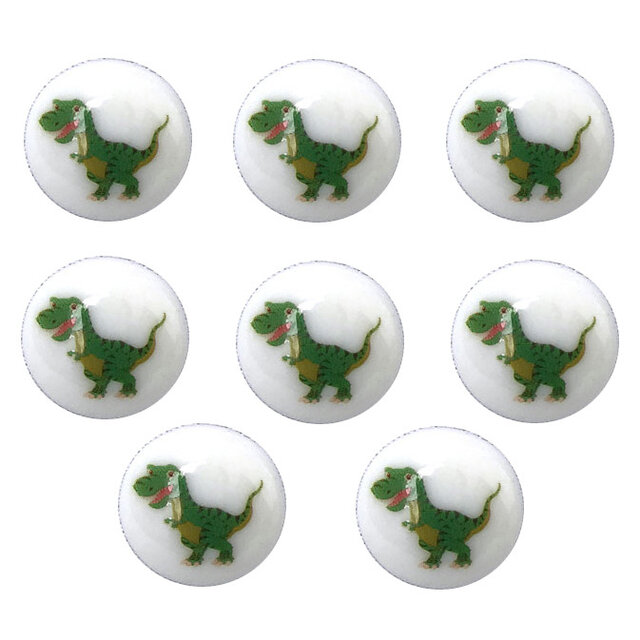 プラスチック ボタン ティラノサウルス 8個 B-1879 恐竜 入園入学 | iichi 日々の暮らしを心地よくするハンドメイドやアンティークのマーケットプレイス
