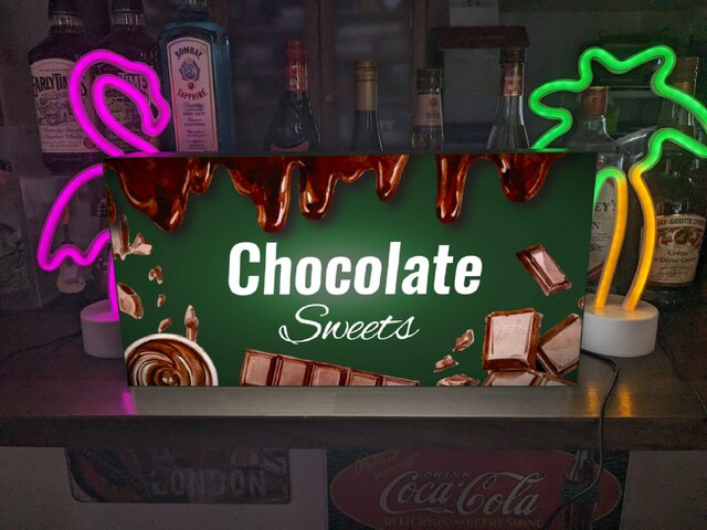 【Lサイズ】チョコレート スイーツ 洋菓子 お菓子 パン ケーキ 店舗 キッチンカー ランプ 看板 置物 雑貨 ライトBOX | iichi 日々の暮らしを心地よくするハンドメイドや ...