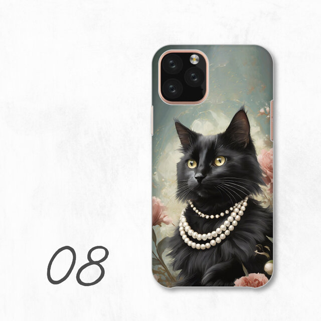 黒猫 美しい 神秘的 きれい かわいい 全機種対応スマホケース 背面型 ハードケース NLFT-HARD-a004 | iichi 日々の暮らしを心地よくするハンドメイドやアンティークの ...