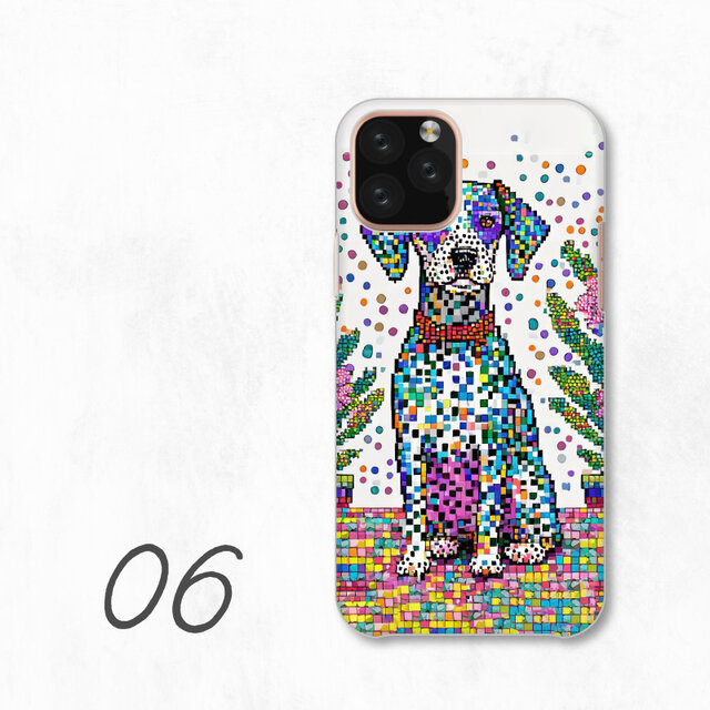 綺麗 ダルメシアン 彩り 水玉 カラフル 全機種対応スマホケース 背面型 ハードケース NLFT-HARD-a039 | iichi 日々の暮らしを心地よくするハンドメイドやアンティークの ...