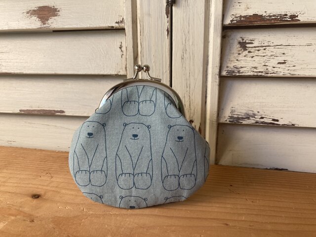 ミニがまぐち コインケース bear | iichi 日々の暮らしを心地よくするハンドメイドやアンティークのマーケットプレイス