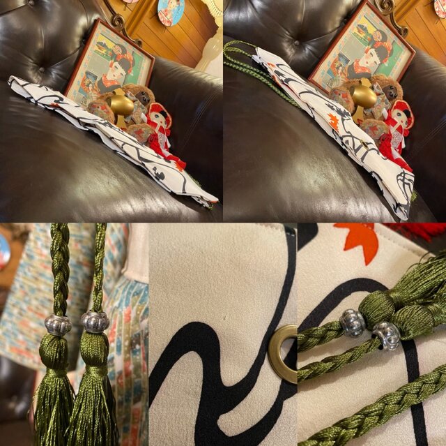 和洋折衷 古着 洗える 化繊 着物 和 ハンドメイド リメイク ワンピース ドレス 帯サッシュベルト KW-280 | iichi 日々の暮らしを心地よくするハンドメイドやアンティークの ...