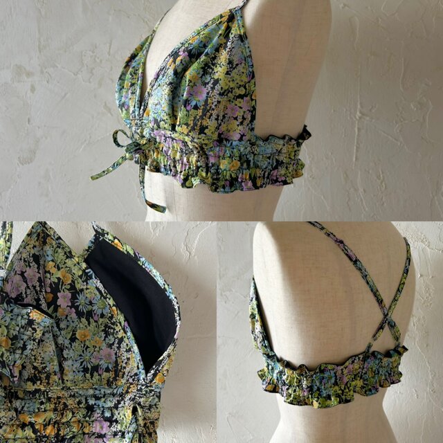 ストレスフリー パット入りブラMサイズ＆ショーツ : : Night neo | iichi 日々の暮らしを心地よくするハンドメイドやアンティークのマーケットプレイス