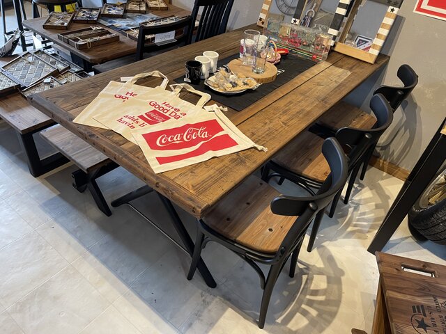 在庫あり 即納 Ok Hotaru 5点セット 足場板 ダイニングテーブル 椅子 ベンチ リビング アップサイクル | iichi 日々の ...