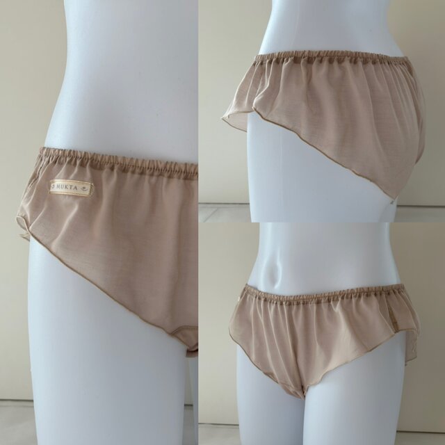 シンプルな、、ストレスフリー パット入りブラMサイズ＆ショーツ : : pin be | iichi 日々の暮らしを心地よくするハンドメイドやアンティークのマーケットプレイス