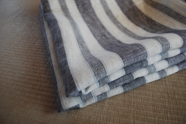 『先染めヨーロッパリネン座布団カバー』linen100% | iichi 日々の暮らしを心地よくするハンドメイドやアンティークのマーケットプレイス