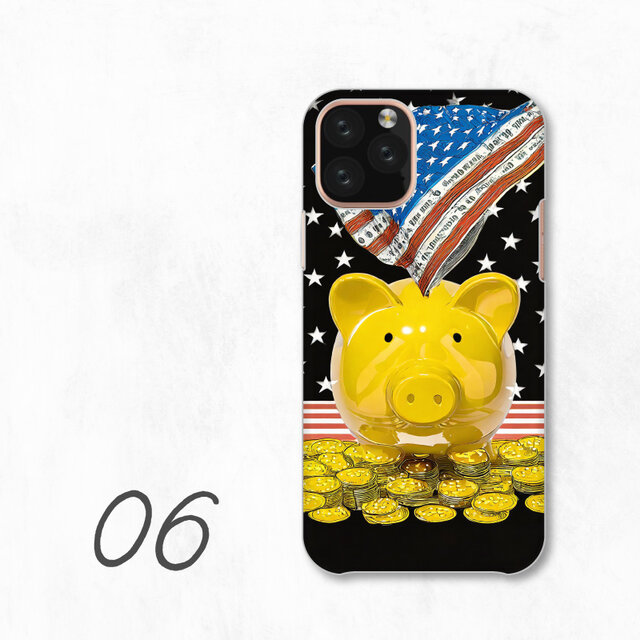 豚の貯金箱 札束 アメリカン ＄ アメカジ 全機種対応スマホケース 背面型 ハードケース NLFT-HARD-a201 | iichi 日々の暮らしを心地よくするハンドメイドやアンティークの ...