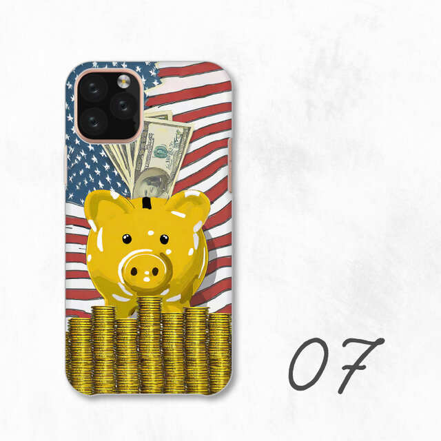 豚の貯金箱 札束 アメリカン ＄ アメカジ 全機種対応スマホケース 背面型 ハードケース NLFT-HARD-a201 | iichi 日々の暮らしを心地よくするハンドメイドやアンティークの ...