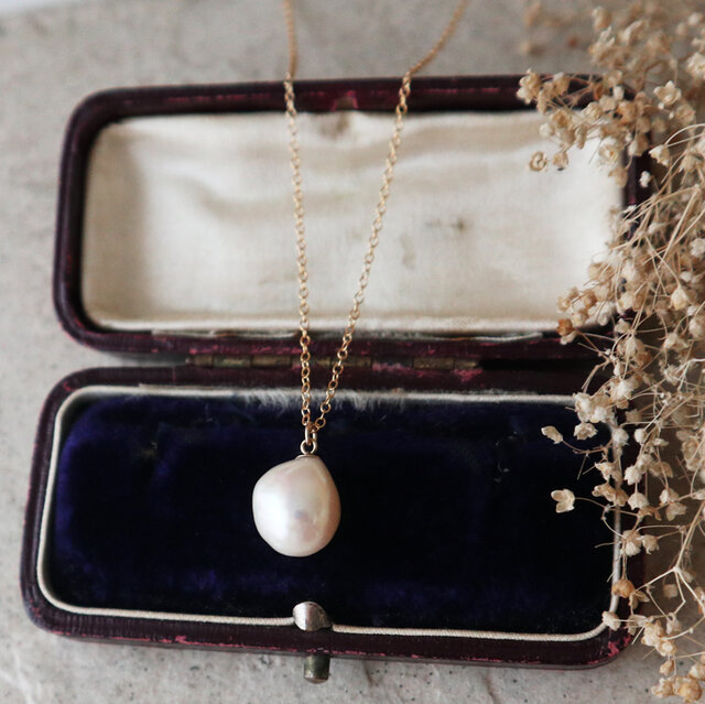 【14kgf】バロック淡水パールのネックレス＊6月誕生石 真珠 | iichi 日々の暮らしを心地よくするハンドメイドやアンティークのマーケットプレイス