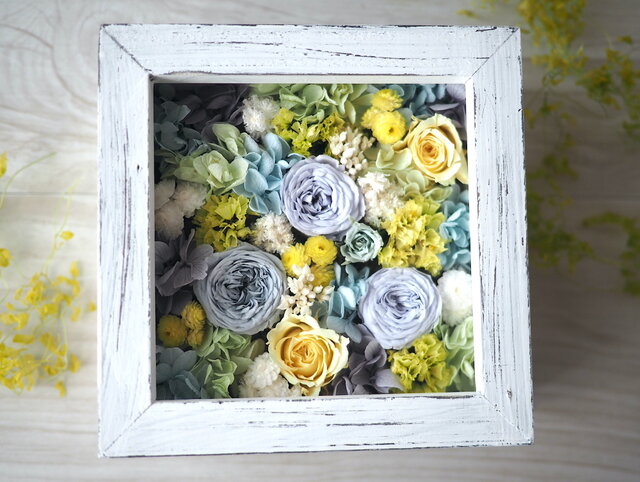 壁掛けフレーム -yellow&lavender natural white- | iichi 日々の暮らしを心地よくするハンドメイドやアンティークのマーケットプレイス