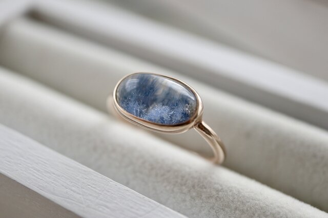 K10[深海庭園dumortierite in quartz]ring | iichi 日々の暮らしを心地よくするハンドメイドやアンティークのマーケットプレイス