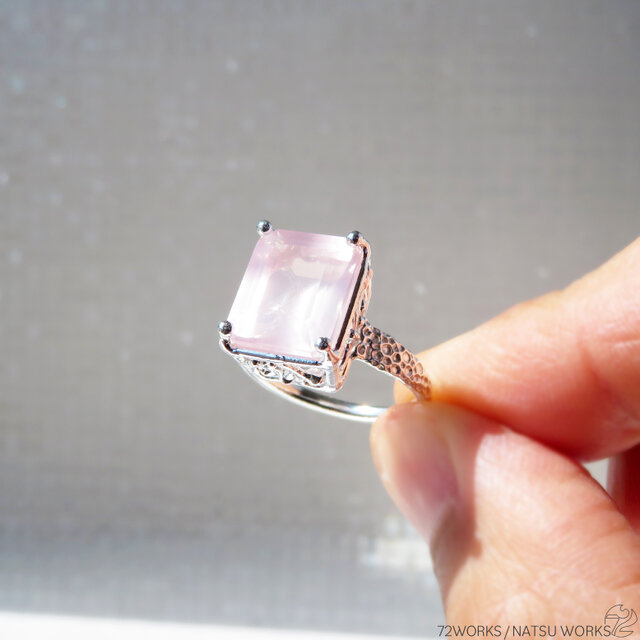 ローズクォーツ リング / Rose Quartz Ring | iichi 日々の暮らしを心地よくするハンドメイドやアンティークのマーケットプレイス