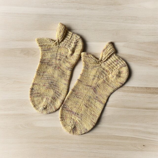 No.1424 手染め毛糸うつぼソックス211匹め | iichi 日々の暮らしを心地よくするハンドメイドやアンティークのマーケットプレイス