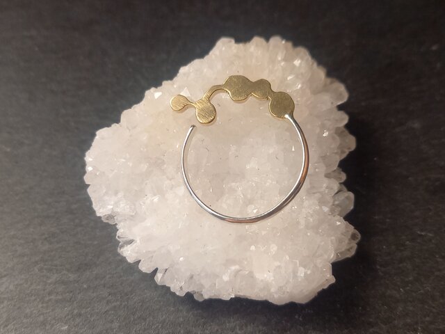 Utoka ☆ silver ×brass あわぷく リング | iichi 日々の暮らしを心地よくするハンドメイドやアンティークのマーケットプレイス