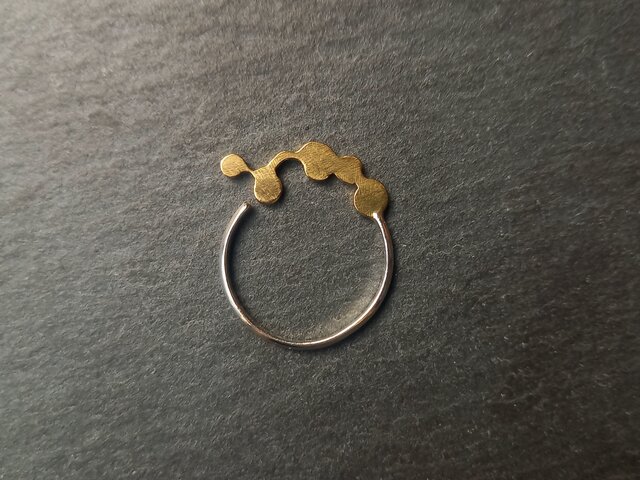 Utoka ☆ silver ×brass あわぷく リング | iichi 日々の暮らしを心地よくするハンドメイドやアンティークのマーケットプレイス