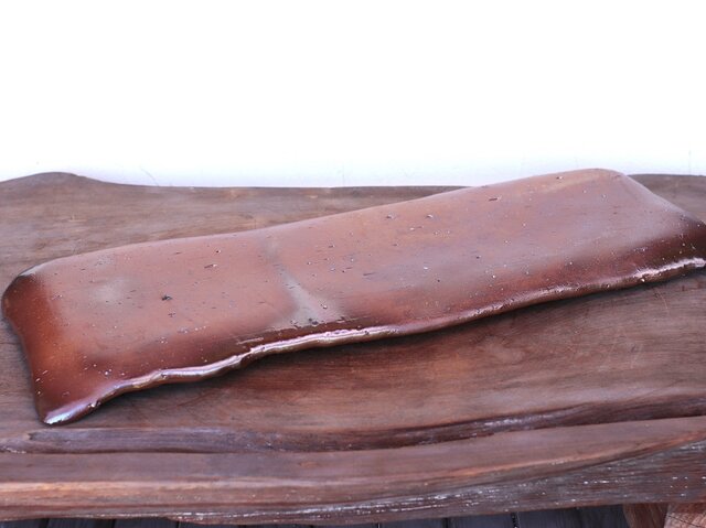 備前焼 長方皿(44cm) sr1-035 | iichi 日々の暮らしを心地よくするハンドメイドやアンティークのマーケットプレイス