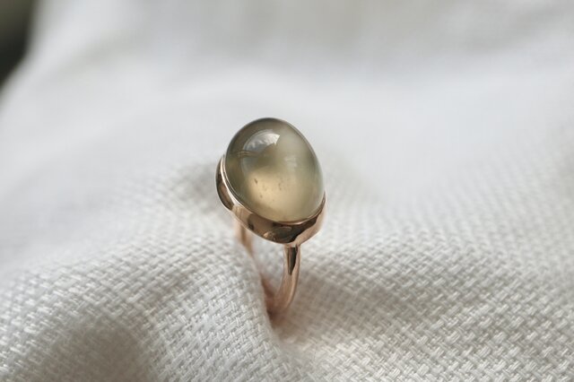 K10[月兎のgrey moonstone]ring | iichi 日々の暮らしを心地よくするハンドメイドやアンティークのマーケットプレイス
