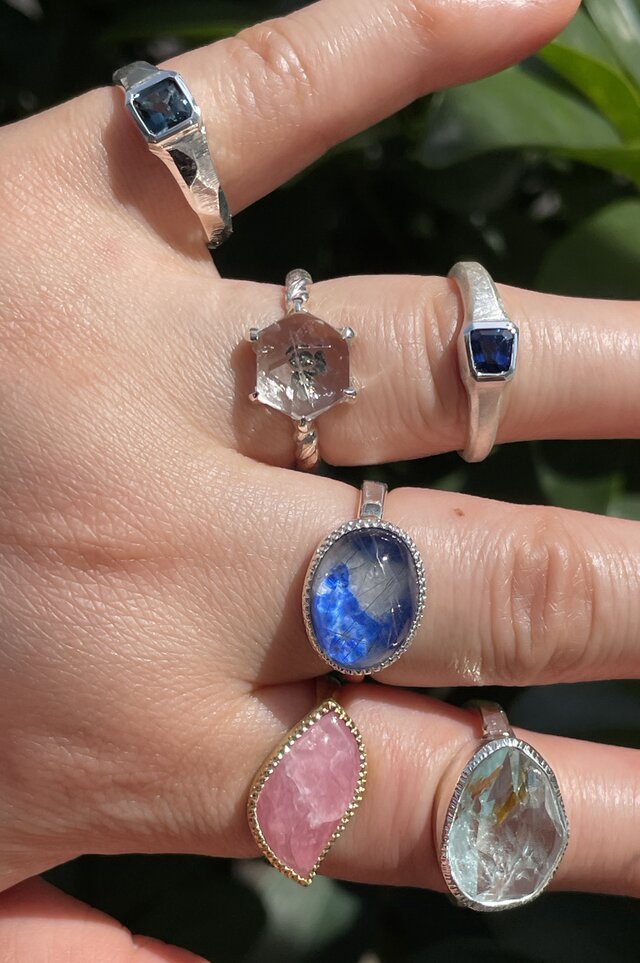 ロンドンブルートパーズ SQオクタゴン5㎜ 印台 シルバーSV925リング | iichi 日々の暮らしを心地よくするハンドメイドやアンティークのマーケットプレイス