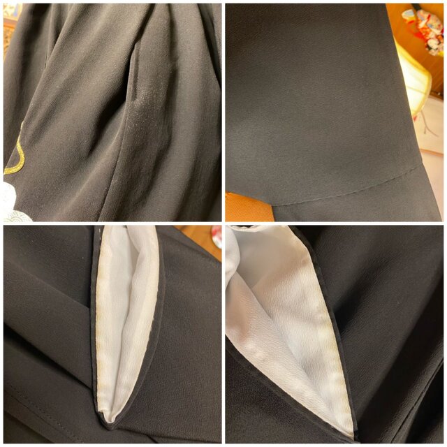 和洋折衷 レトロ 古着 黒留袖 着物 和 モダン ハンドメイド リメイク ワンピース ドレス 黒/ブラック TKW-26 | iichi 日々の暮らしを心地よくするハンドメイドやアンティークの ...