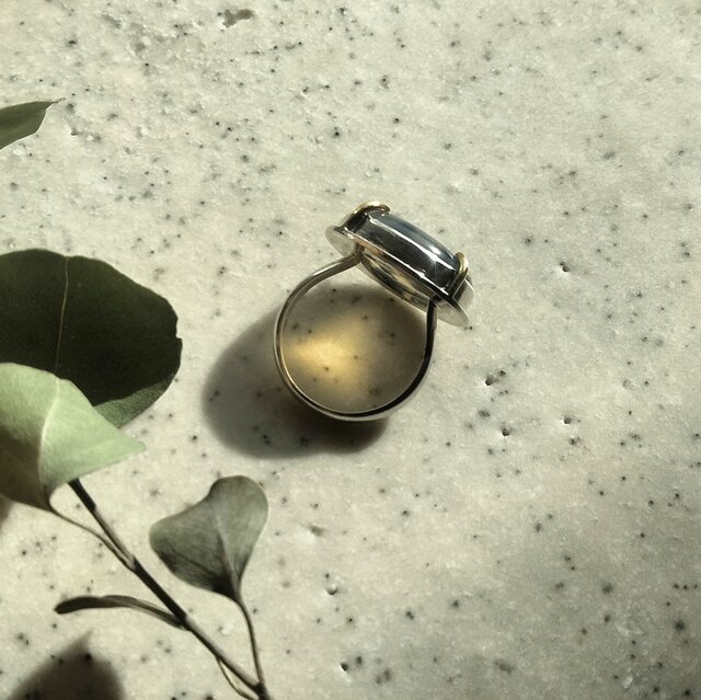 Montana moss agate silver ring | iichi 日々の暮らしを心地よくするハンドメイドやアンティークのマーケットプレイス