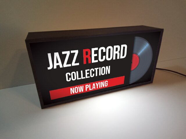 【オーダー無料】JAZZ ジャズ レコード コレクション オンエア 音楽鑑賞 カフェ 喫茶 照明 看板 置物 雑貨 ライトBOX | iichi 日々の暮らしを心地よくするハンドメイドや ...
