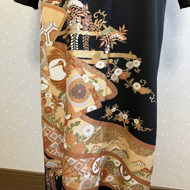 No.108留袖ドレスノースリーブワンピースとボレロ(直線)L L〜3 L15号 | iichi 日々の暮らしを心地よくするハンドメイドやアンティークのマーケットプレイス