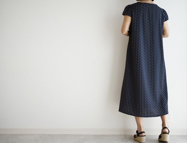 フレンチレトロな前開きリボンワンピ ・パープル系 No.298 | iichi 日々の暮らしを心地よくするハンドメイドやアンティークのマーケットプレイス