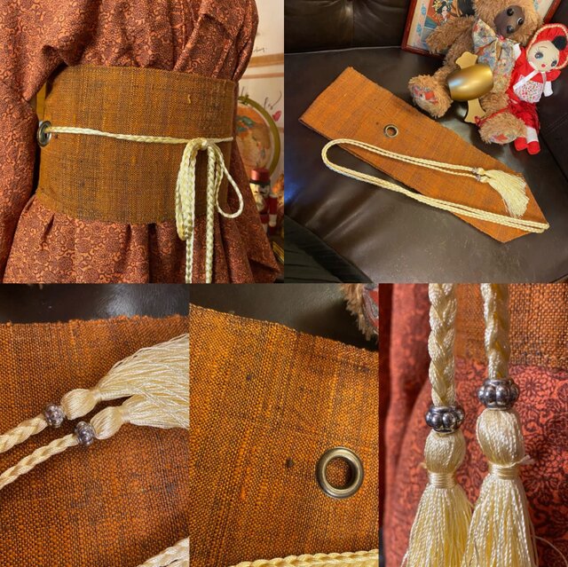 和洋折衷 着物 リメイク ワンピース ドレス サッシュベルト レトロ 古着 和 モダン 素敵な小紋 ハンドメイド KW-345 | iichi 日々の暮らしを心地よくするハンドメイドや ...